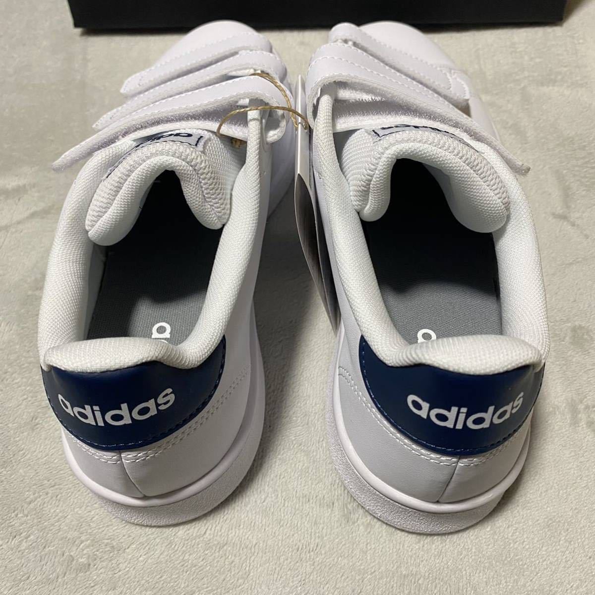 adidas ADVANCOURT BASE VELCROU アディダス アドバンコート ベース ベルクロ 白 紺 正規品 27.0 US9 ...
