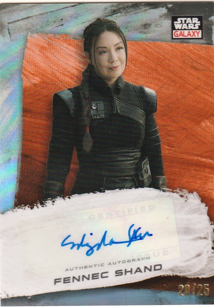 22 Topps Star Wars Galaxy Chrome Ming-Na Wen Orange Refractor Auto 20/ ...
