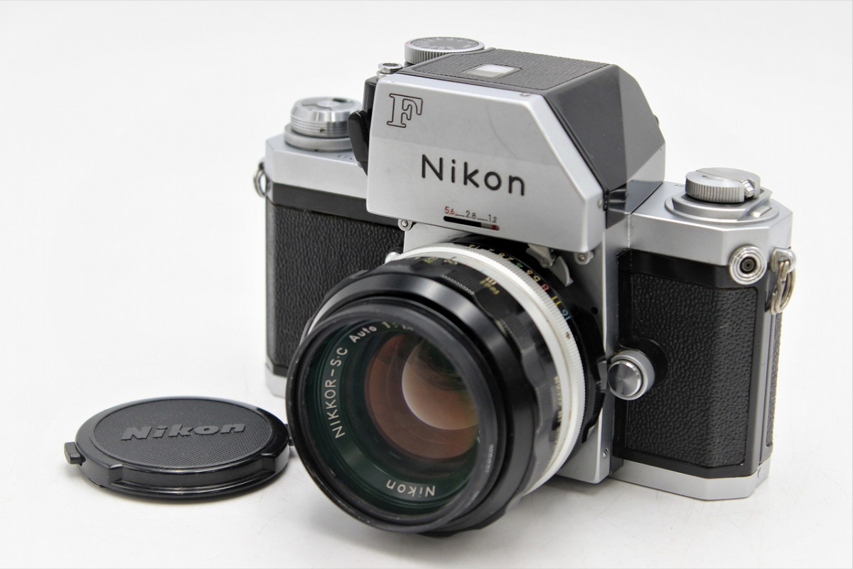 行董 Nikon ニコン F 一眼レフ フィルムカメラ NIKKOR-SC 1:1.4 f=50mm 本体 レンズ ビンテージ ゆうパック ...