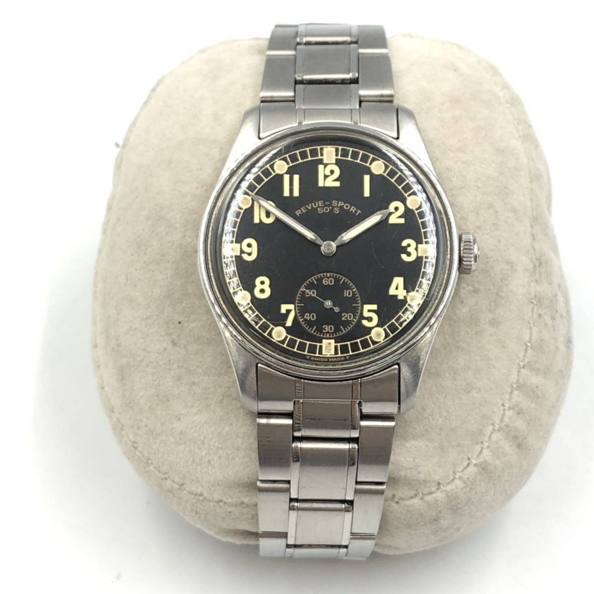 5.12KT-G47 REVUE THOMMEN 腕時計 レビュートーメン/REVUE-SPORT/50's/limited edition/SERIAL No 0661/自動巻き ...