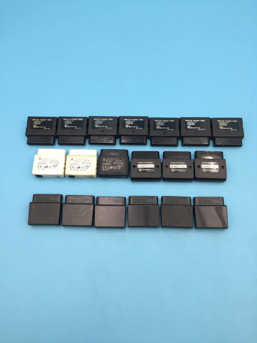 OK6846 ワイヤレスレシーバー 19個 まとめ PS2 プレーステーション2 受信機 SCPH-10160/HP2-188/PXKWCR-BK/C-X2B31 未確認 同梱不可(アクセサリ ...