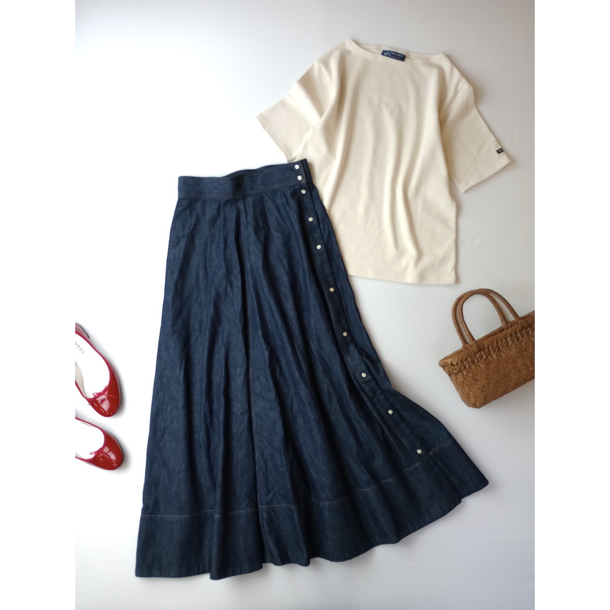 MACPHEE マカフィー トゥモローランド いつもの定番が生き返る コットン100％ デニム ロング スカート 日本製 34 27S+5354(スカート)｜売買されたオークション情報 ...