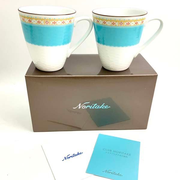 e ノリタケ Noritake ハミングブルー マグカップ ペアセット 1645L/P94555 洋食器 カタログギフト交換商品 開封済み/ 品 箱有り(ノリタケ)｜売買されたオークション情報 ...