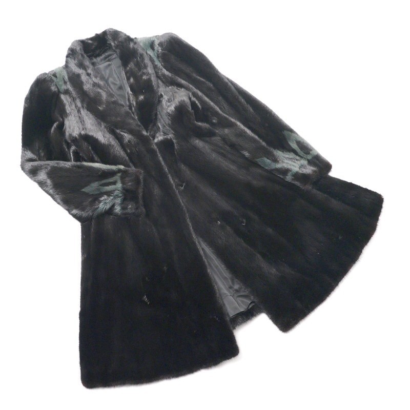 GN7593 SAGA MINK ROYAL/サガミンク ロイヤル ブラックミンク ミンクファー リアルファー 最高級本毛皮 逆毛/ヘアアップ ...