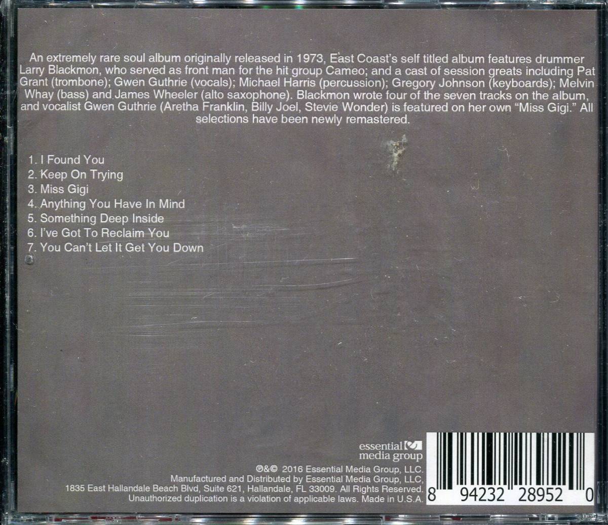 Rare Groove/ファンク/ソウル EAST COAST / same 1973 廃盤 AtoZディスクガイド掲載作 Larry Blackmon Cameo 在籍 世界唯一のCD化盤 ...