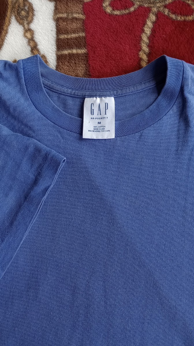 アメリカ古着 80s 90s 00s 90年代 ビンテージ gap オールド ギャップ Tシャツ ブルー 米国製 USA メンズM 古タグ(半袖Tシャツ)｜売買されたオークション情報 ...