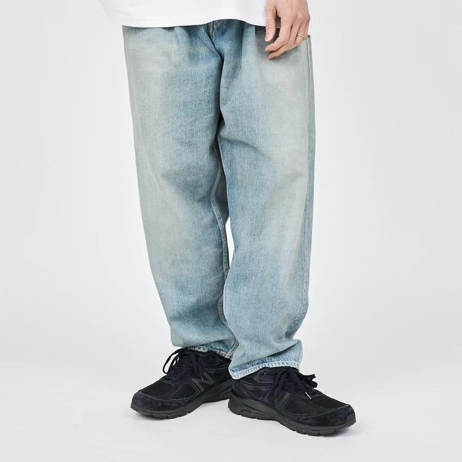 23SS Graphpaper グラフペーパー Selvage Denim Two Tuck Tapered Pants LIGHT FADE 3 ブリーチ パンツ comoli オーラリー ...