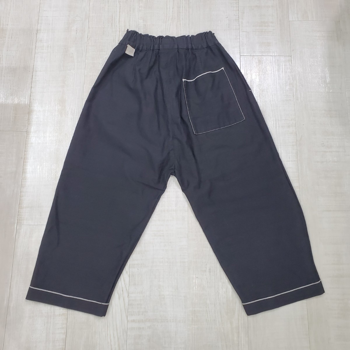 ヒムカシ 製図 ヒムカシ製図 インディゴ 染色 コットン サルエル ワイド イージー パンツ ju-do salong pants BLACK ...