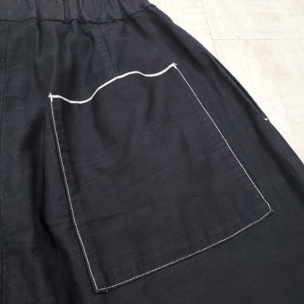 ヒムカシ 製図 ヒムカシ製図 インディゴ 染色 コットン サルエル ワイド イージー パンツ ju-do salong pants BLACK ...