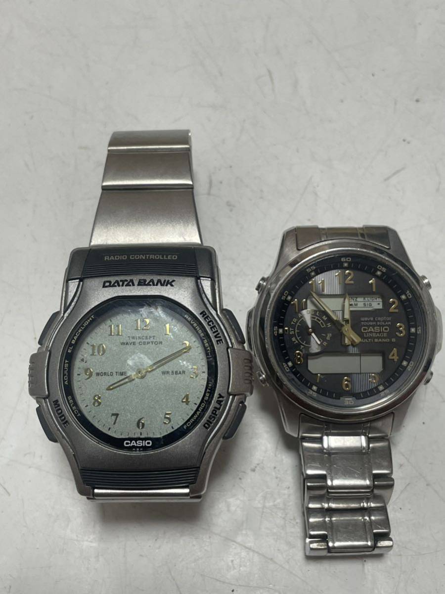 未確認腕時計CASIO DATA BANK FKT-2000 カシオ WAVE ceptor MULTI BAND 6 LCW-M300 2台 ...