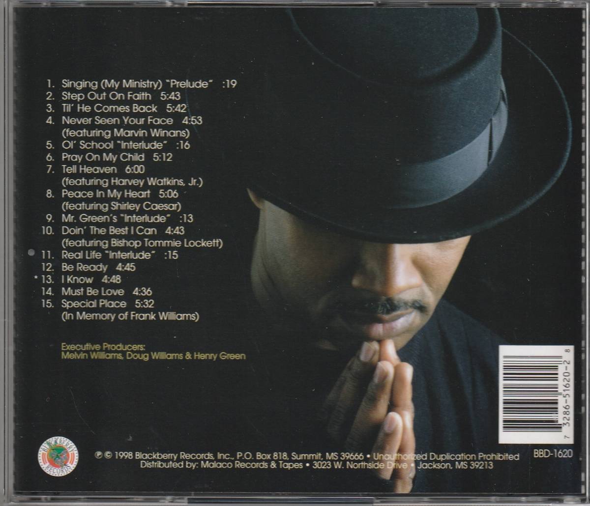 CD R&B/SOUL MELVIN WILLIAMS／Never Seen Your Face／1998 コンゴス Marvin Winans Shirley Caesar Kirk ...
