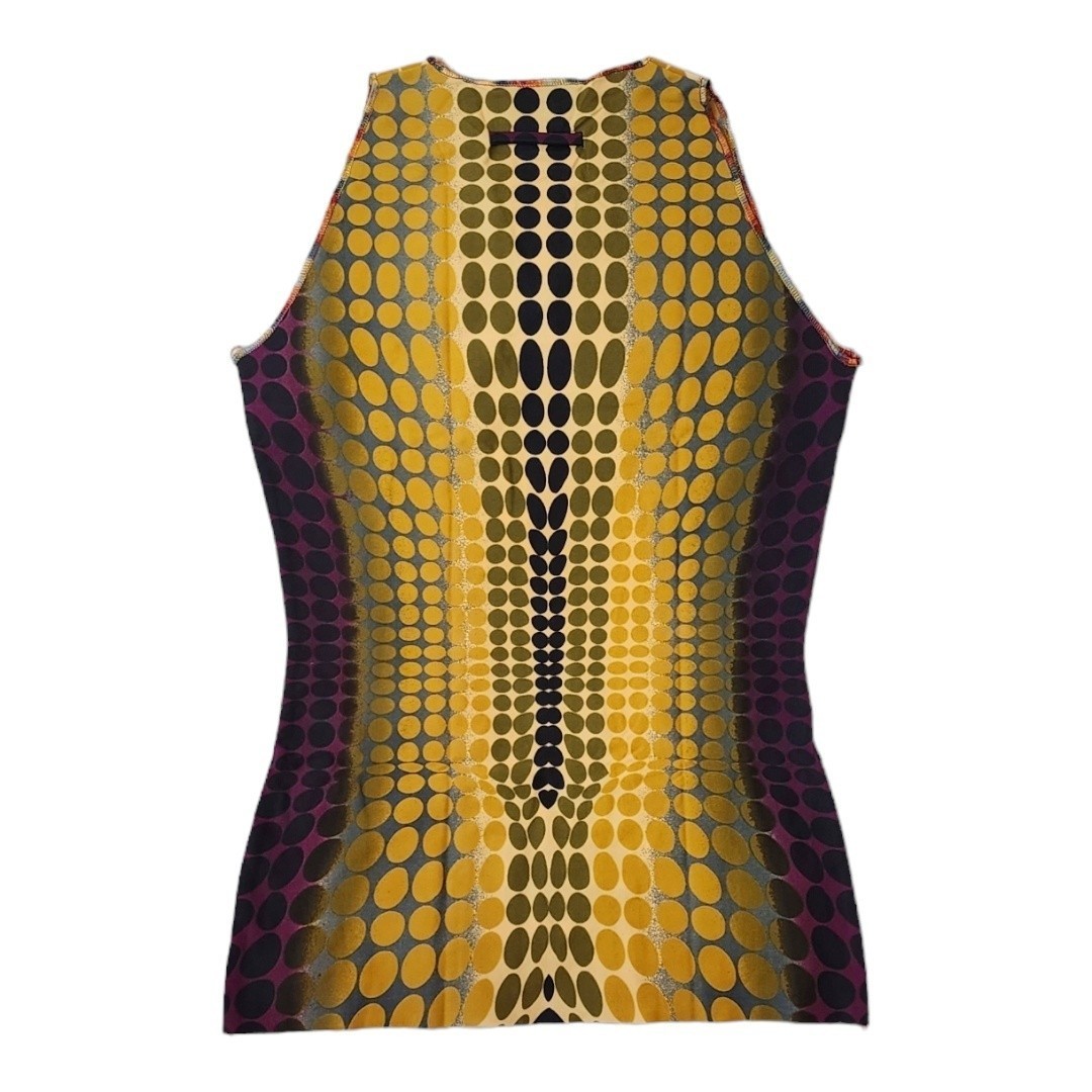 AW1995 jean paul gaultier MAD MAX CYBER DOTS MESH SHIRT TOP ゴルチェ サイバー ...