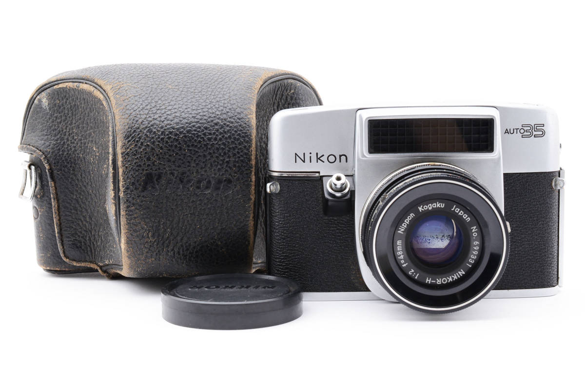 難あり品 ジャンク Nikon Auto 35 Camera Nikkor-H 48mm f2 with Case ニコン MFフィルムカメラ ...