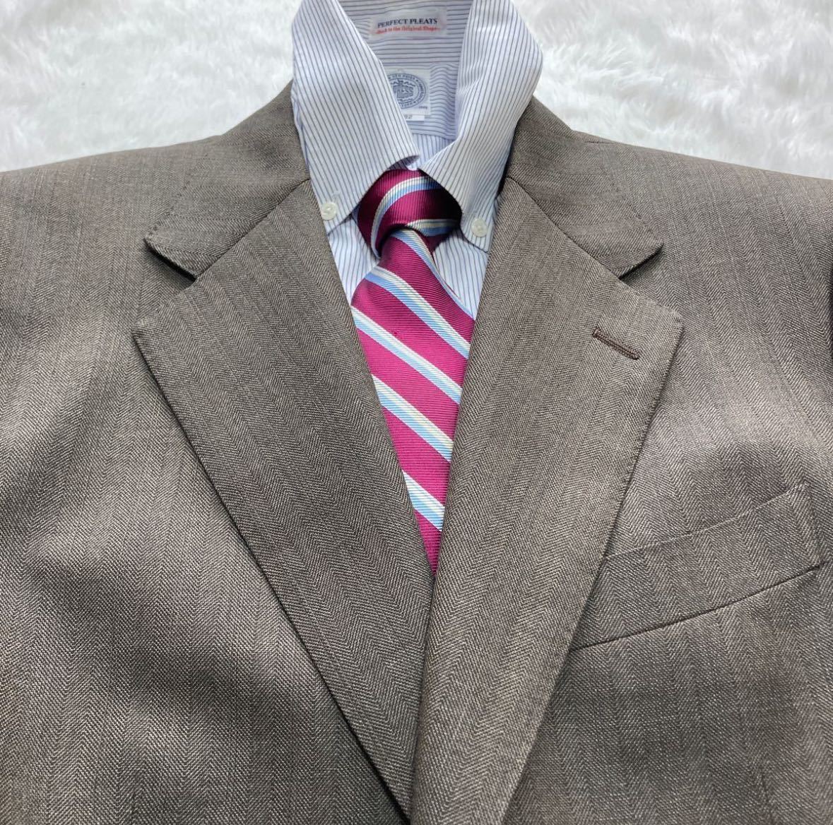 タグ付 名門ドーメル×サヴィルロウ 英国仕込みの織と光沢 SAVILE ROW スーツ DORMEUIL ヘリンボーン AB3 秋冬 ジャケット ブラウン(Mサイズ)｜売買されたオークション ...