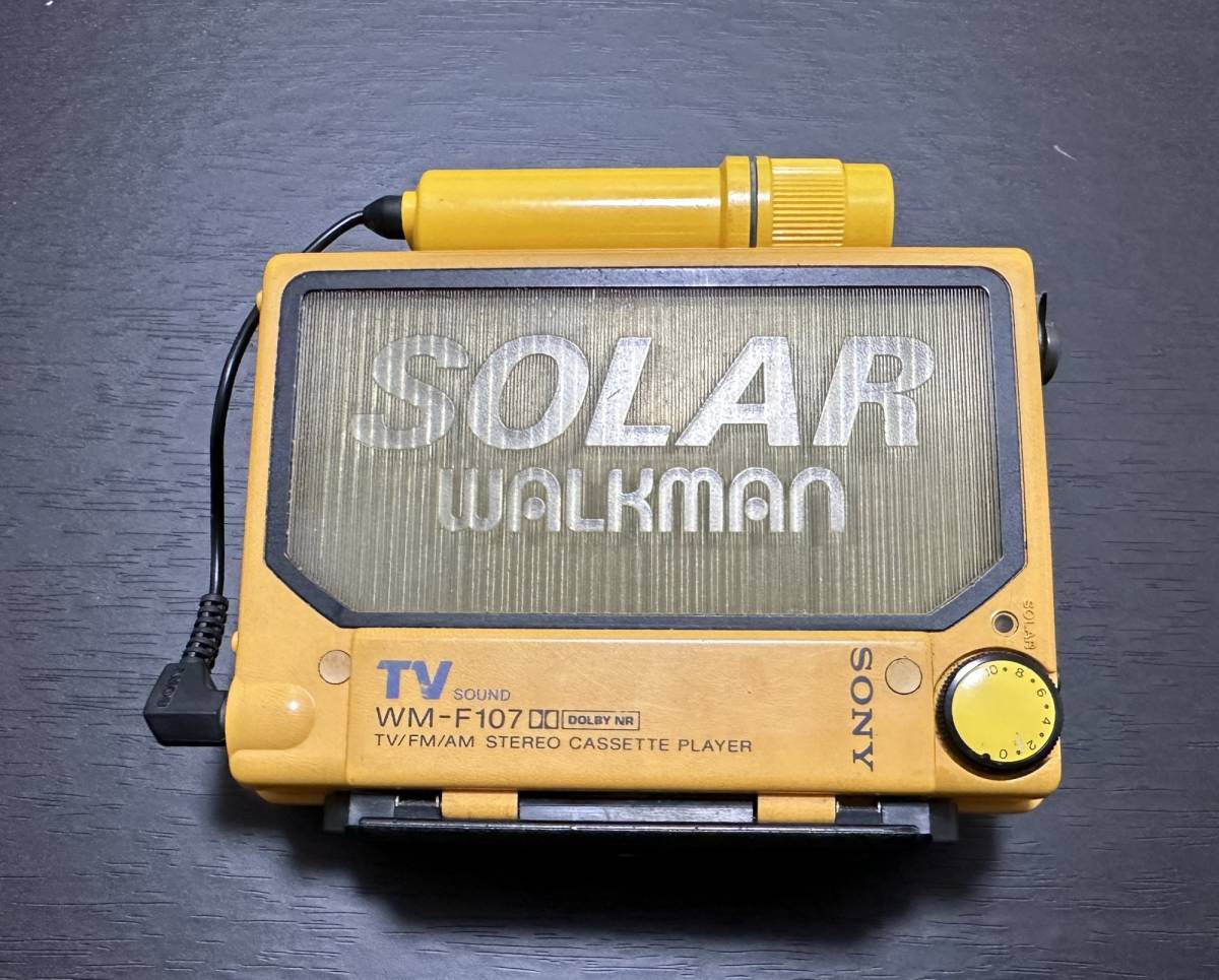 Sony SOLAR Walkman WM-F107 ソニー ソーラー ウォークマン ポータブル カセットプレーヤー ジャンク(ポータブル ...
