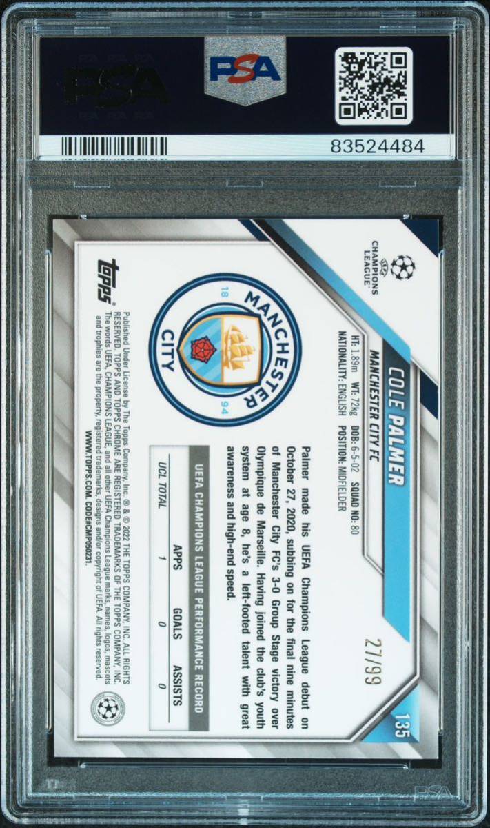 PSA 8 NM-MT 2021 Topps Chrome UEFA Champions League Neon Green Wave ...