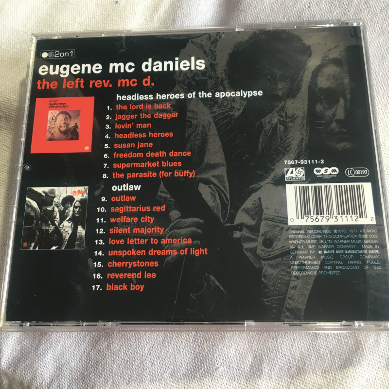 EUGENE MCDANIELS HEADLESS HEROES OF THE APOCALYPSE & OUTLAW 2on1 D'angelo等がカバーする Feel I Makin ...