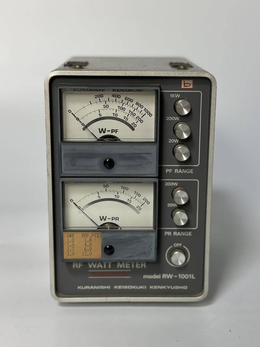 通過型電力計 クラニシ パワー メーター RW-1001L RF WATT METER KURANISHI KEISOKUKI ...