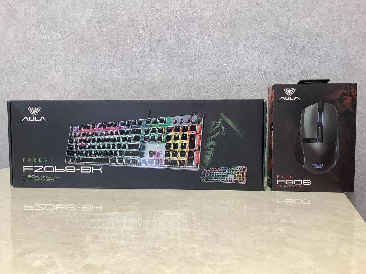 1円〜 AULA ゲーミングキーボード＆ゲーミングマウス FG-F2068-BK/FG-F808(USBキーボード)｜売買されたオークション ...