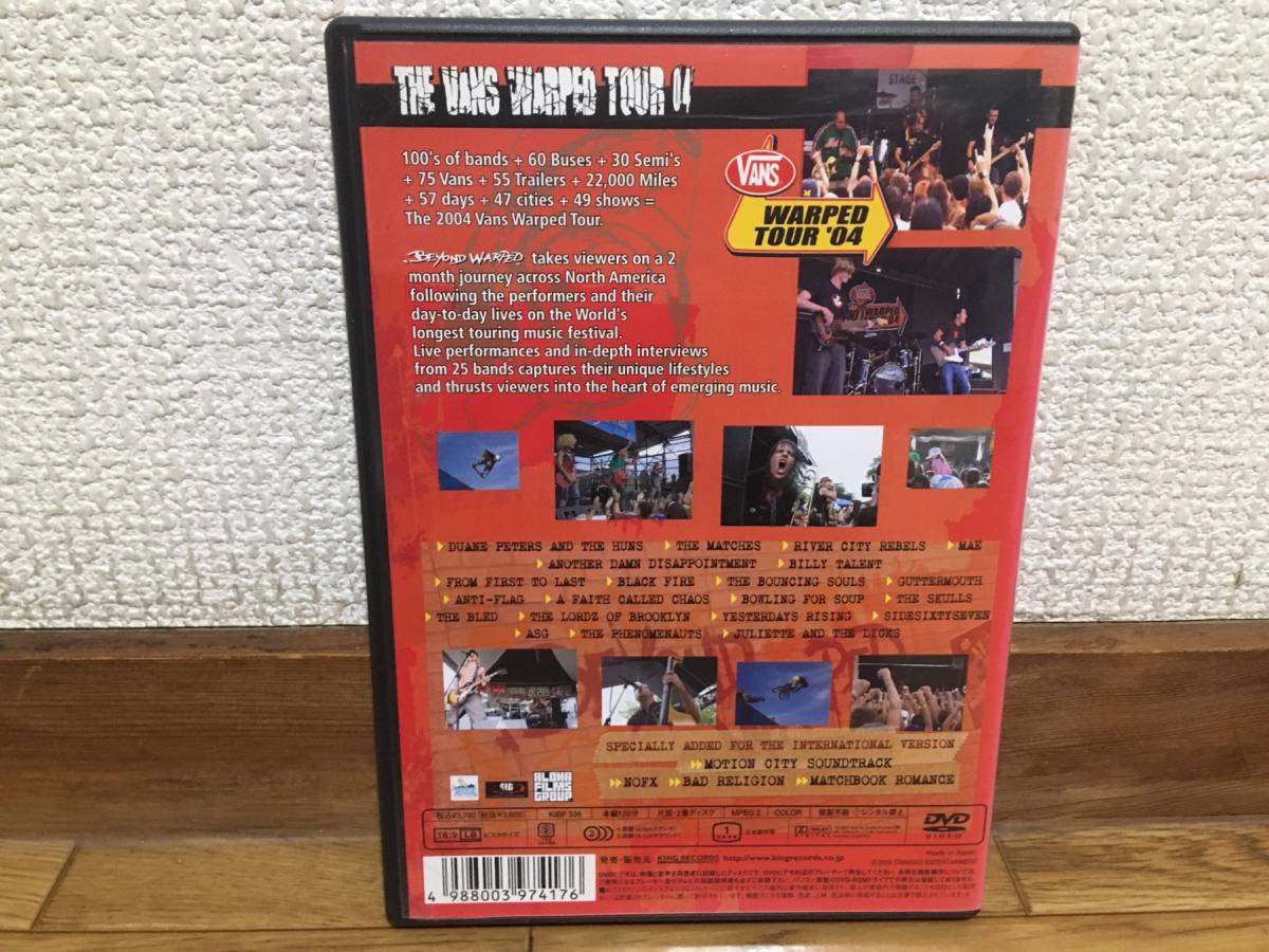 THE VANS WARPED TOUR 04' Beyond Warped DVD バンズ duane peters and the ...