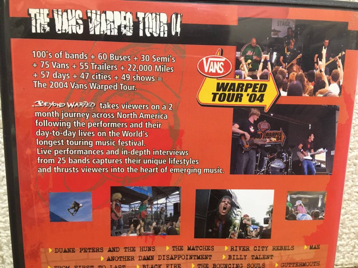 THE VANS WARPED TOUR 04' Beyond Warped DVD バンズ duane peters and the ...