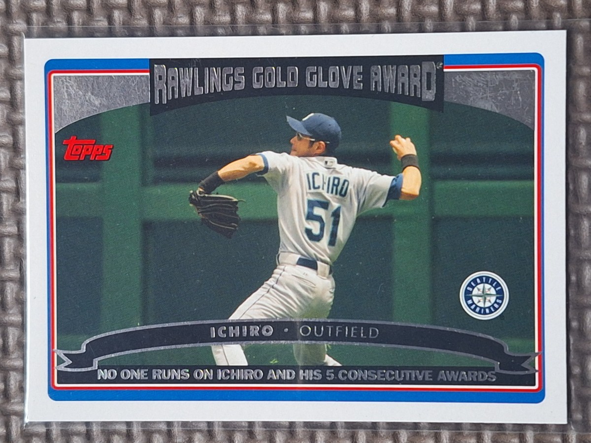 2006 Topps #250 ICHIRO SUZUKI AL Rawlings Gold Glove Award Seattle ...