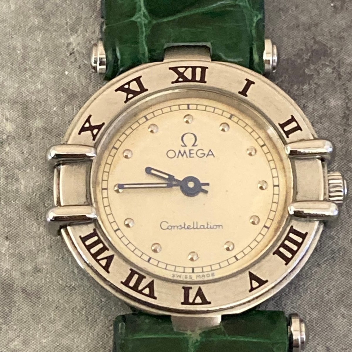 稼働品 良品 OMEGA オメガ Constellation コンステレーション シルバー文字盤 クォーツ メンズ腕時計(コンステレーション ...