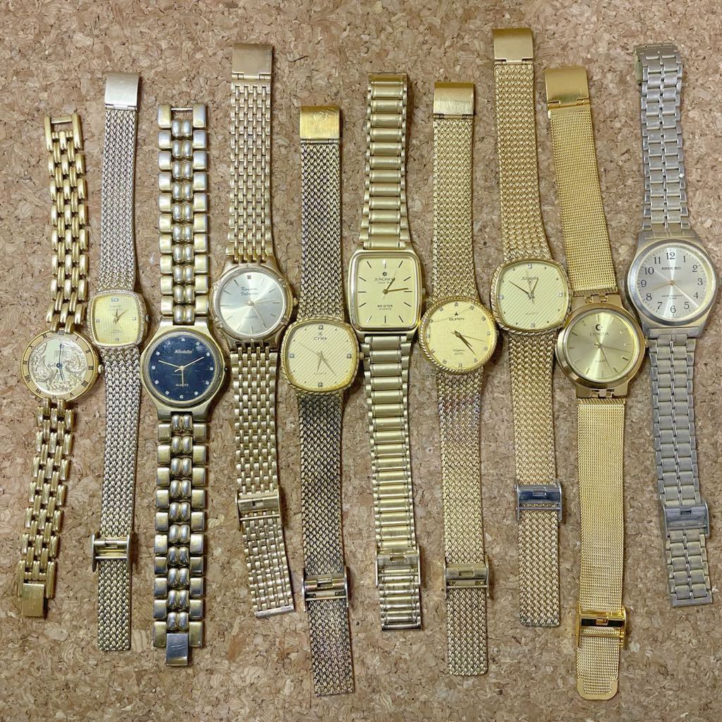 時計ジャンク 10本まとめ売り BORUGA CYMA JUNGHANS BUREN 他 クォーツ 必ず説明文お読み下さい 60(シーマ ...