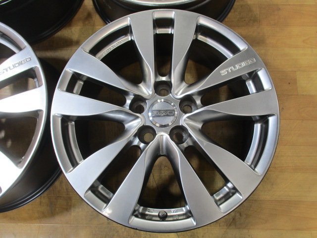 レクサス LS 専用 RAYS レイズ STUDIED 18インチ 7.5J+32 PCD120 ホイール 4本 純正ナット対応 LS460 ...