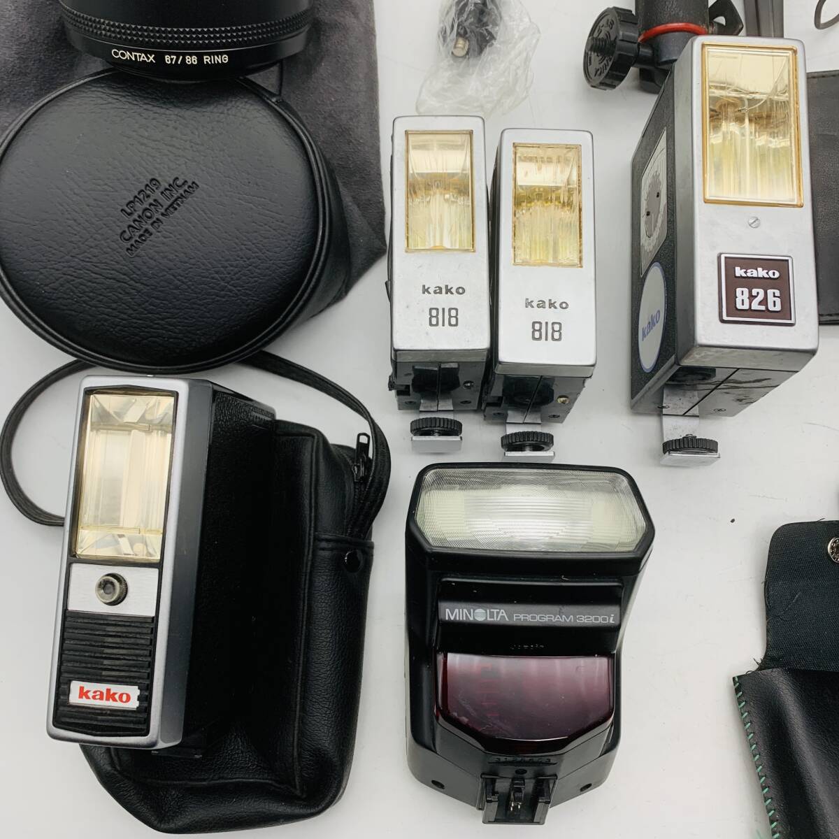 ジャンク カメラ 周り まとめて セット ストロボ 等 SPEEDLITE 430EZ MINOLTA PROGRAM 3200i ARROW ...
