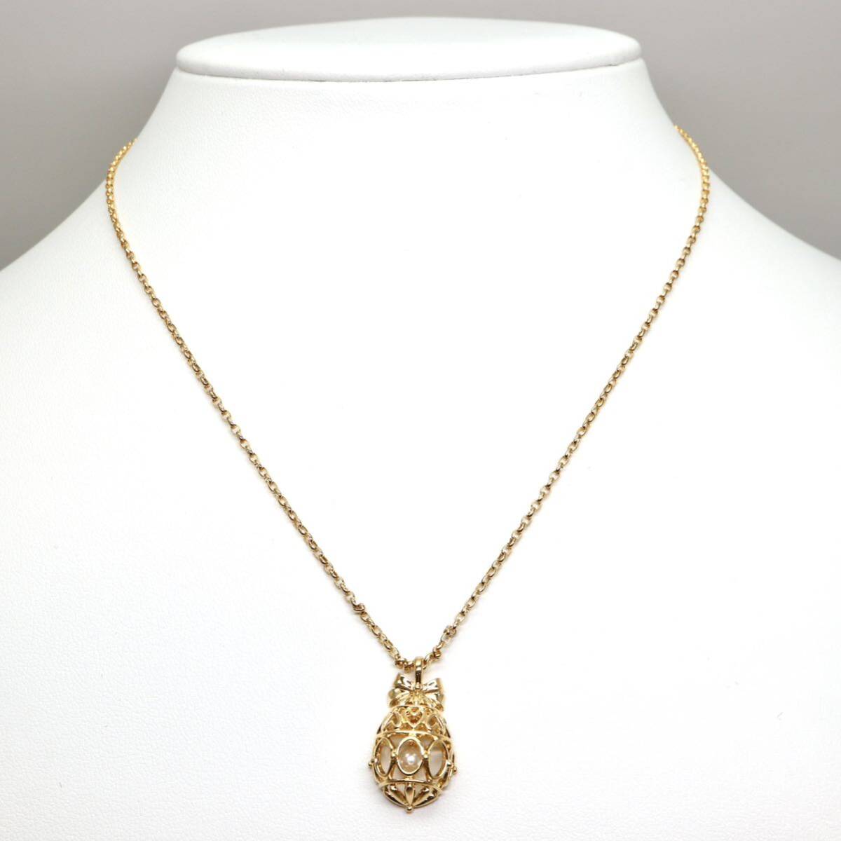 MIKIMOTO ミキモト 高品質 K18 アコヤ本真珠ネックレス M 約6.1g 約41.5cm パール pearl diamond necklace jewelry ジュエリー EE5 ...