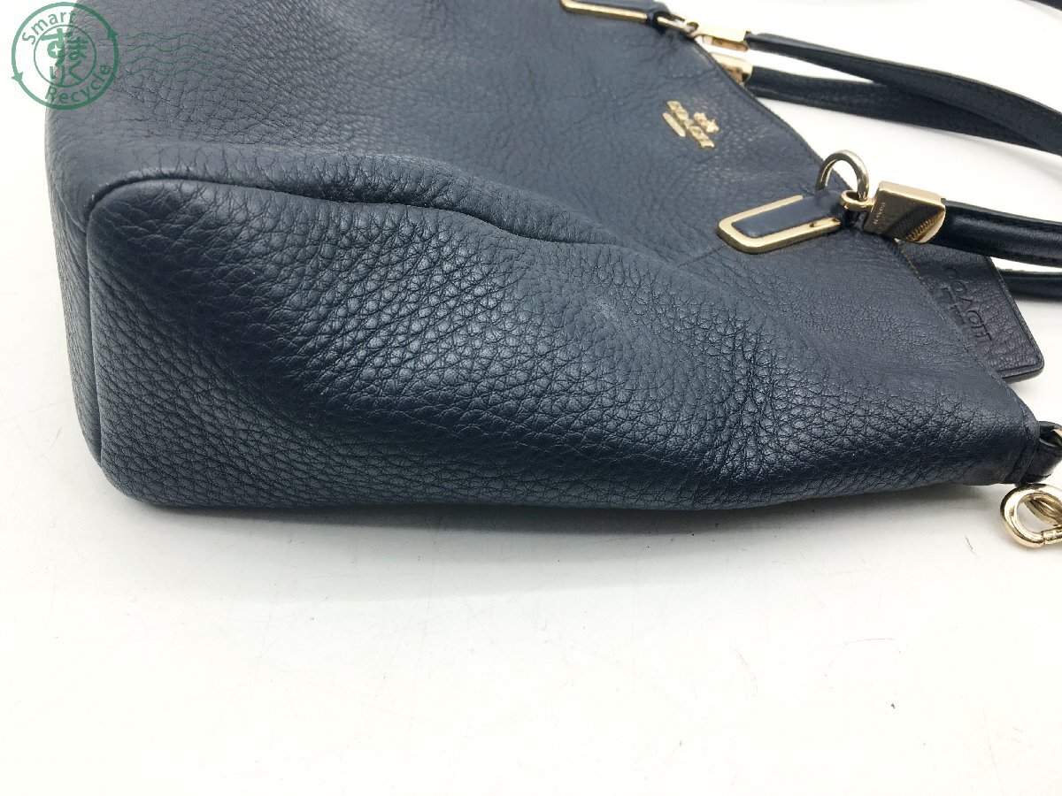 2405600209 COACH コーチ F34493 ショルダーバッグ ハンドバッグ 2way レザー ネイビー系 レディース ブランド 品 ...