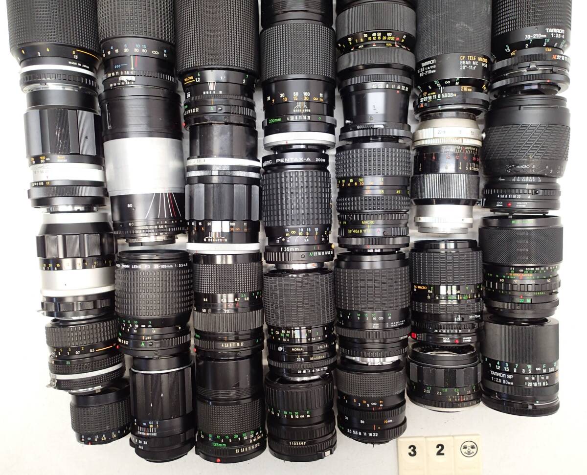 M320D 大量 36個 MF レンズ キャノン FD FL ニコン NIKKOR PETRI OSAWA Konica HEXANON ...
