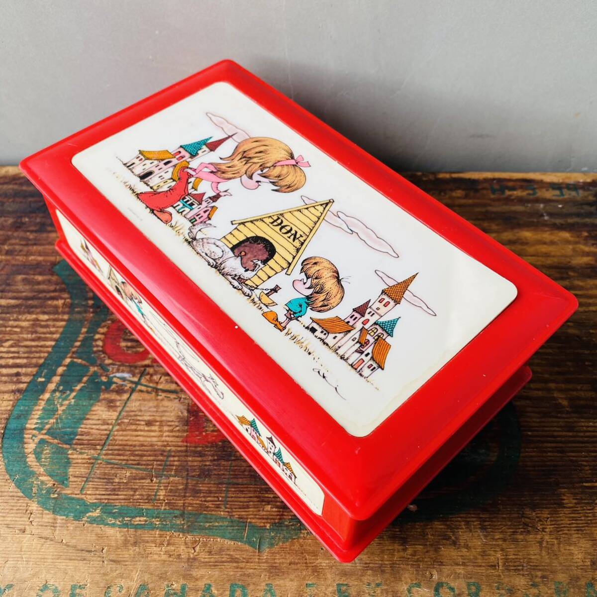 1970s-1980s vintage LADY-MATE orgel jewelry box 昭和レトロ オルゴール ジュエリーボックス ...