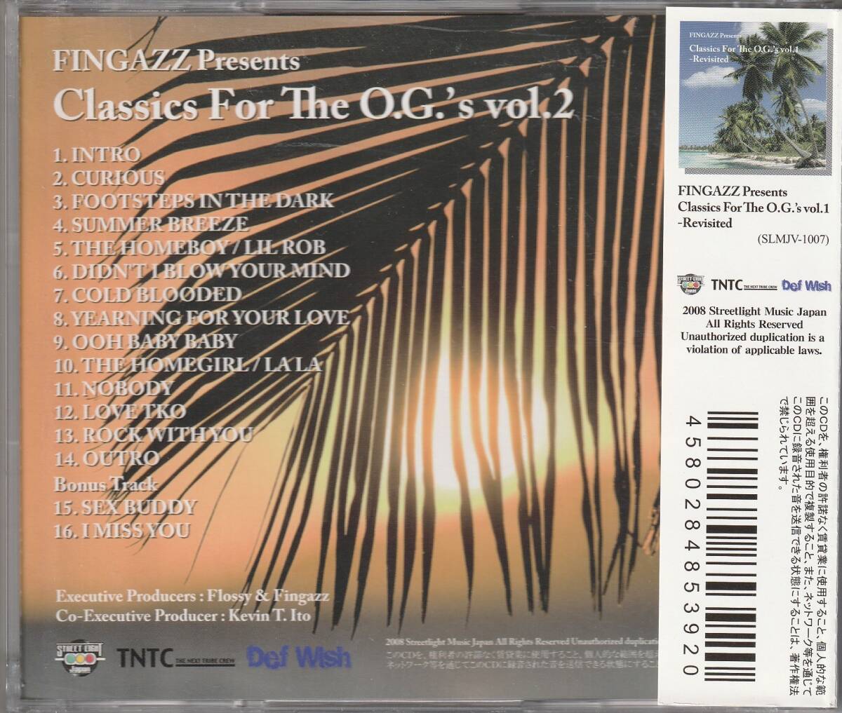 CD HIPHOP トークボックスカバー／FINGAZZ／Classics For The O.G.'s Vol.2／2008年 MC ...