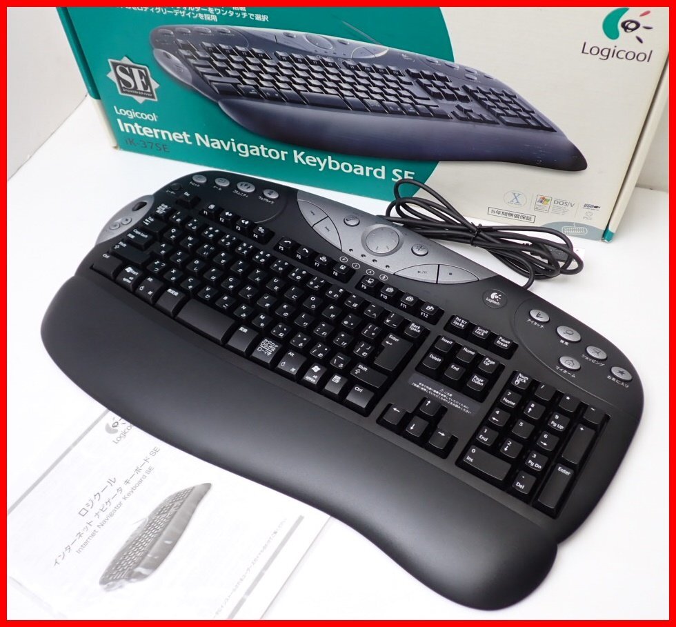 Logicool/ロジクール Internet Navigator Keyboard SE 有線キーボード iK-37SE/USB PS/2 ...