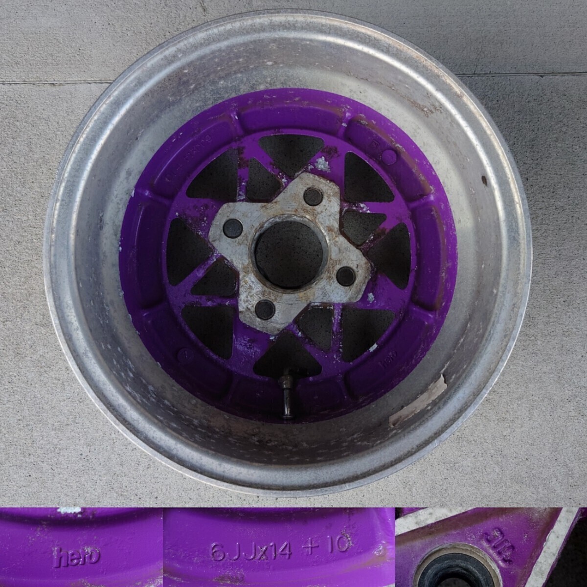 SHUTTLE RACING 6J PCD114.3 4H 2本 HERO シャトルレーシング 14inch 旧車 深リム 当時物 JDM ...