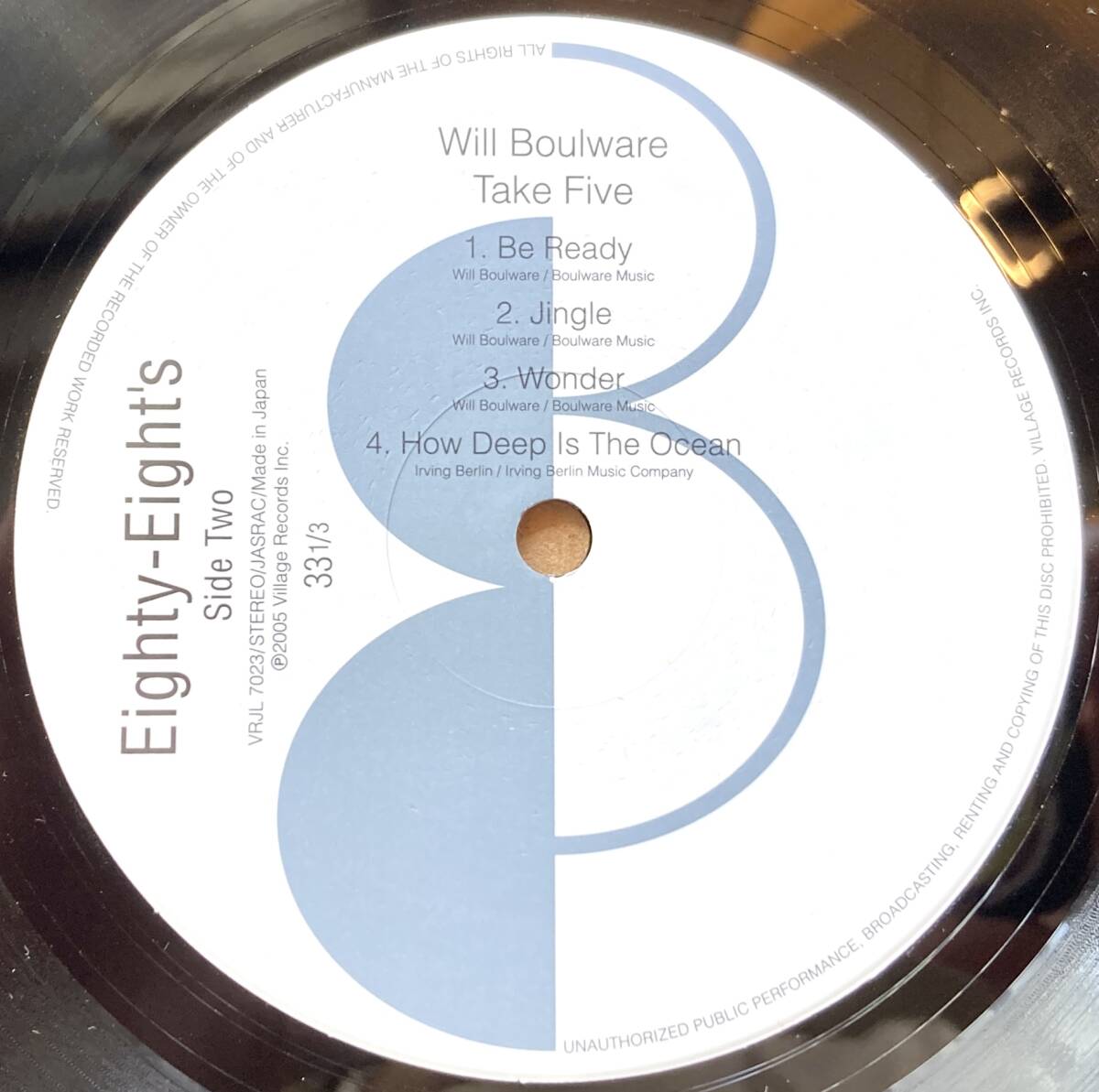 盤面 Will Boulware / Take Five Eighty-Eight's VRJL 7009 2002 JPN EX ...
