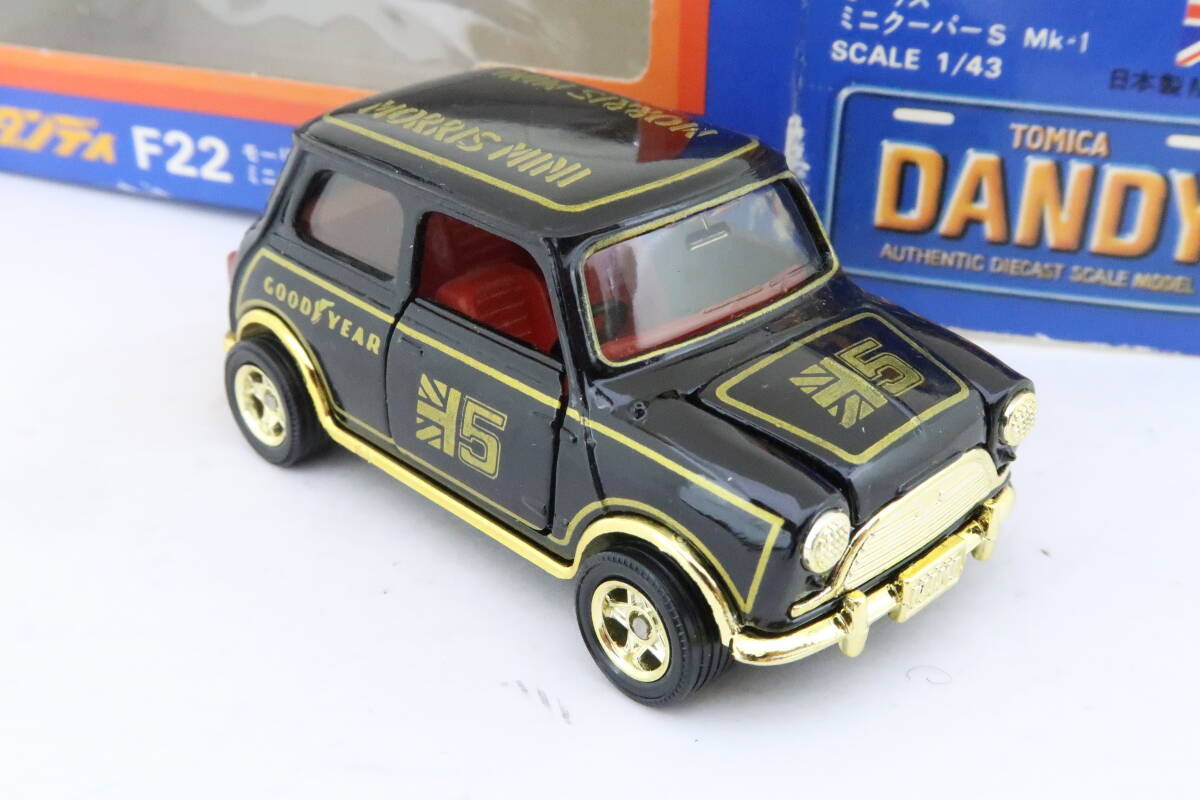 トミカ ダンディ MORRIS MINI COOPER JPS風 黒 モーリス ミニクーパー 箱付 1/43 日本製 TOMICA DANDY ...