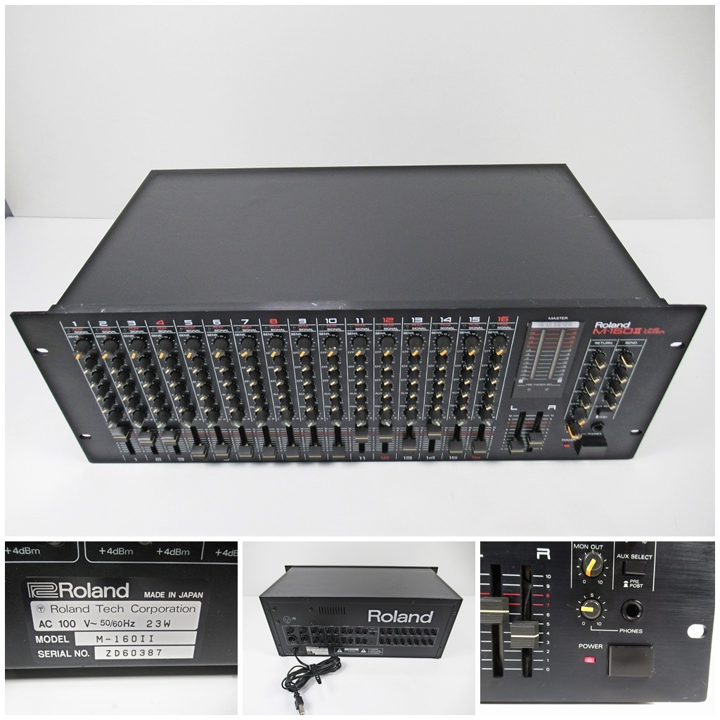 G10 Roland ローランド ミキサー M-160Ⅱ LINE MIXER 通電確認(ミキサー)｜売買されたオークション情報、yahooの ...
