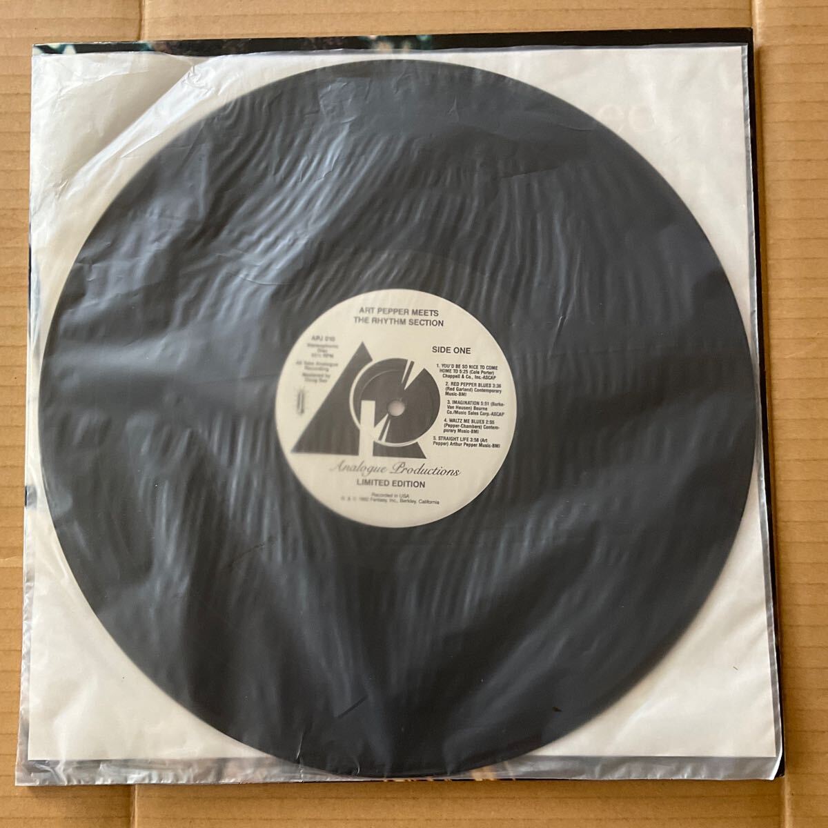 ART PEPPER - ART PEPPER MEETS THE RHYTHM SECTION APJ 010 Analogue Productions 1992 US 180Gram ...