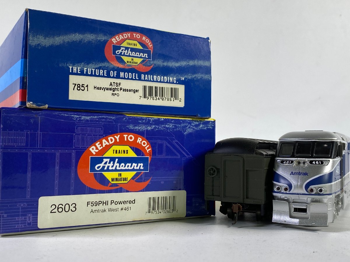 8-150 HOゲージ Athearn 2603 F59PHI Powered Amtrak West ＃461 / 7851 ATSF Heavyweight Passenger 外国車両 ...