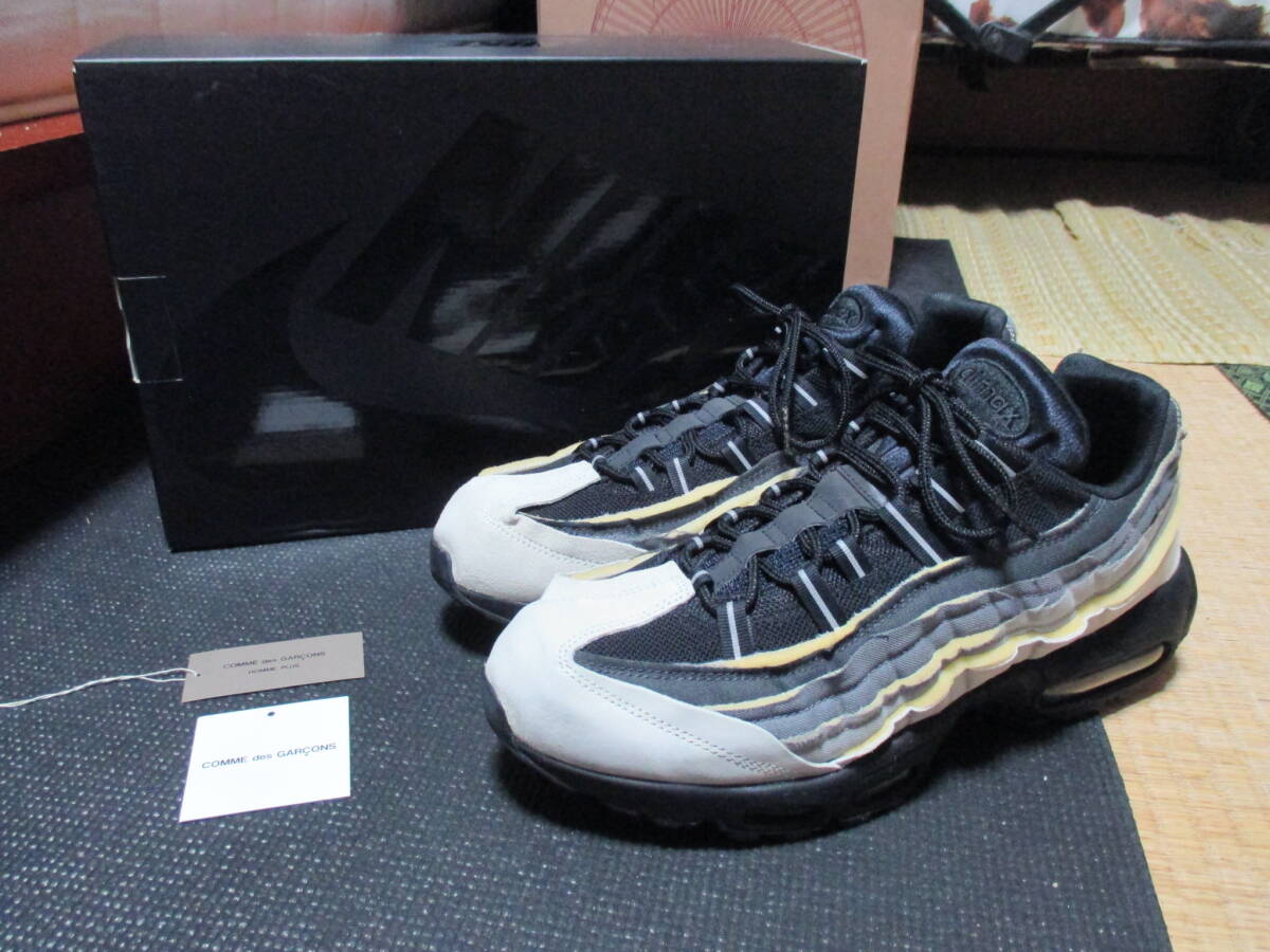 数回着用 送料800円 NIKE × COMME des GARCONS HOMME PLUS AIR MAX 95/CDG WHITE ...