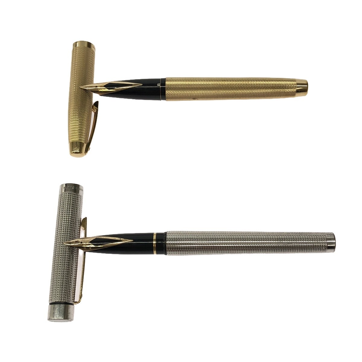 2点まとめ 万年筆 シェーファー タルガ ペン先 14K 585 SHEAFFER TARGA SILVER PLATED ENGLAND ...