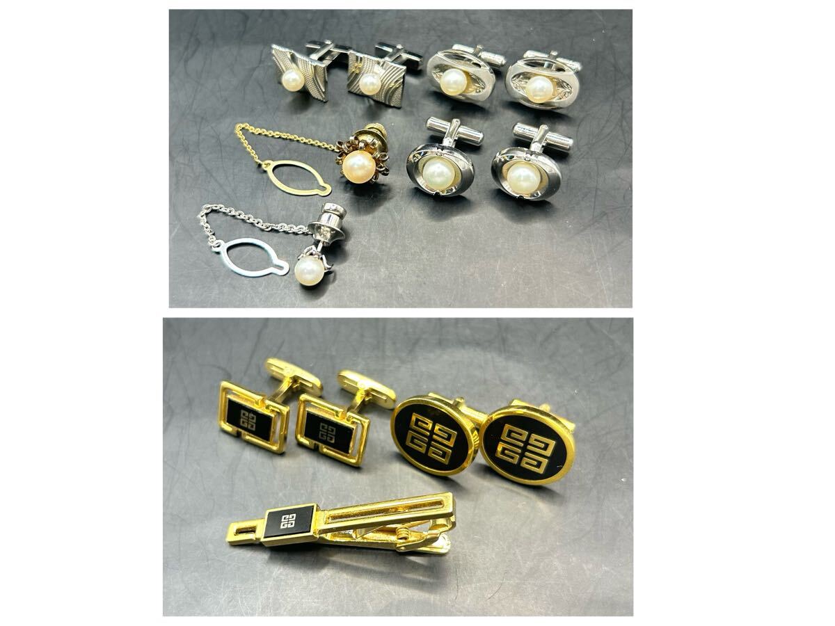 SI1353 WEDGWOOD LONGINES ChristianDior YSL dunhill CELINE GIVENCHY タイピン カフス 大量まとめ売り ゴールド シルバー 約 ...