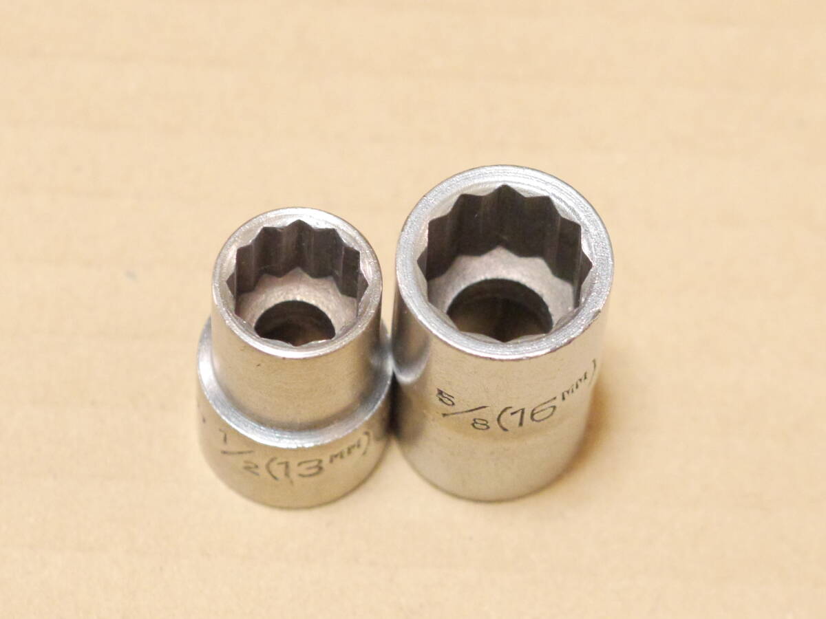 KTC 13 16 mm 1/2 5/8 インチ 差込角 12.7 mm 12角 ソケット セット 旧ロゴ BB30-20 BB30-16 検 B4-13W B4-16W B4 TONE トネ ...