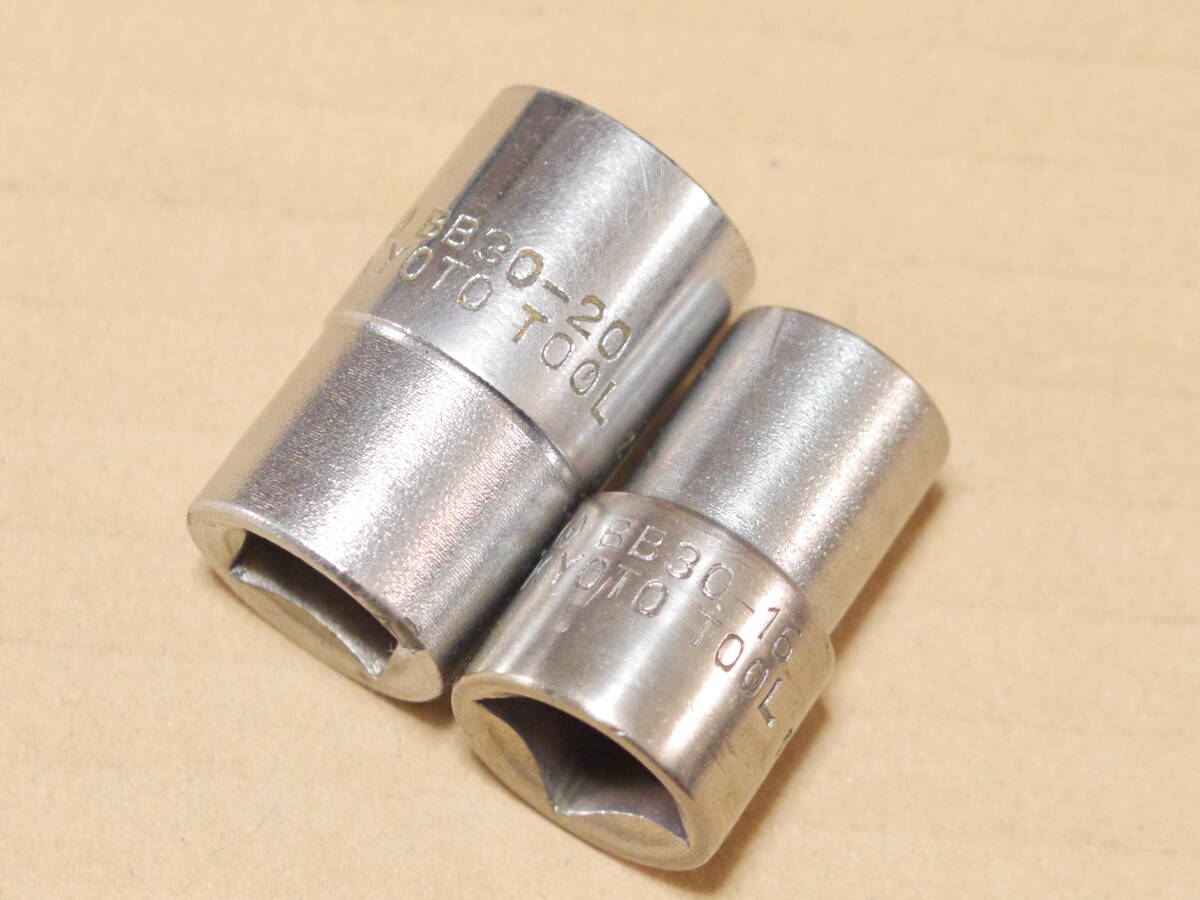 KTC 13 16 mm 1/2 5/8 インチ 差込角 12.7 mm 12角 ソケット セット 旧ロゴ BB30-20 BB30-16 検 B4-13W B4-16W B4 TONE トネ ...