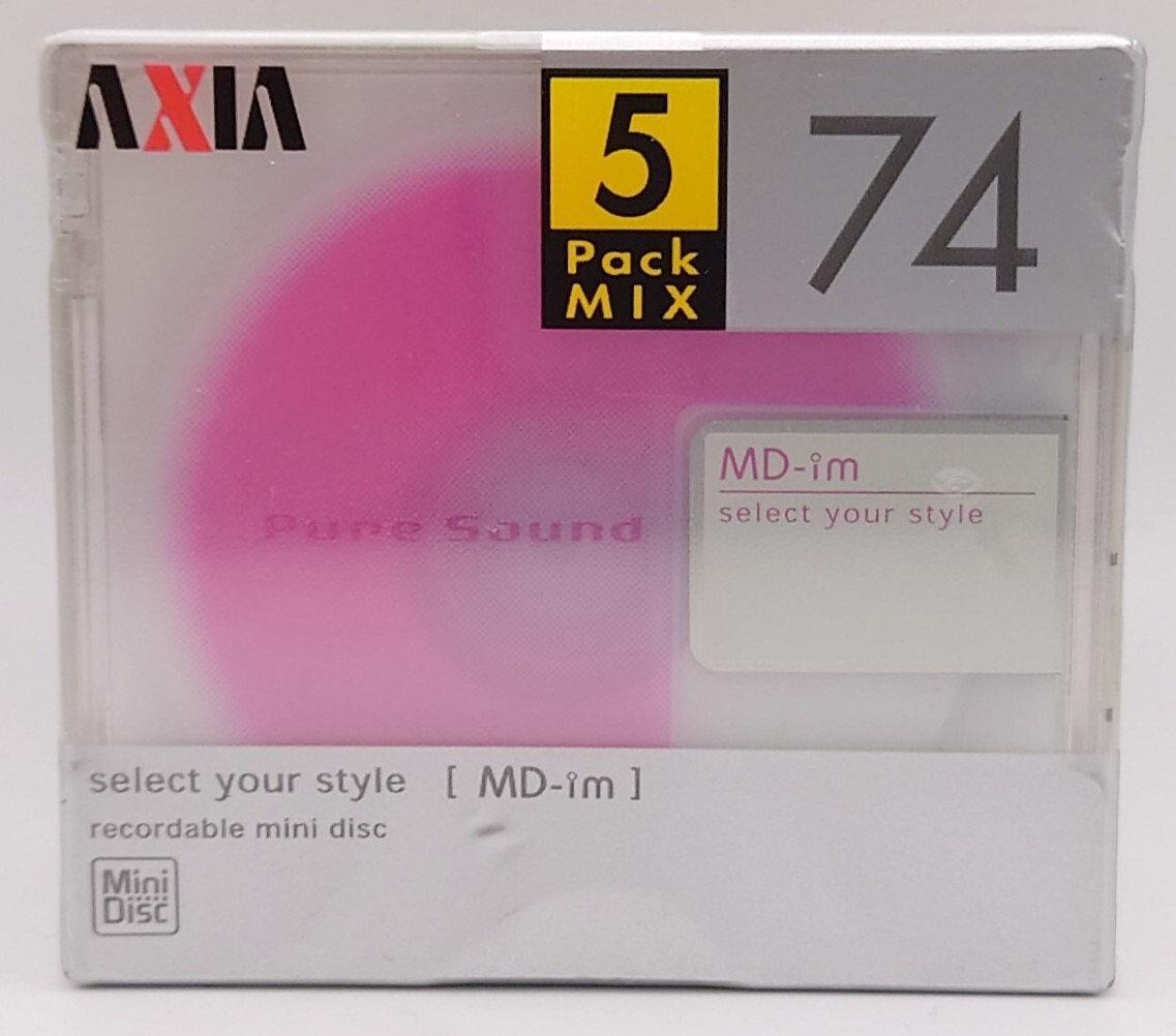 N466-10 生産終了 MD 3点セット PRIME DISC Color Mix 80×10 maxell burari 80×10 AXIA selectyourstyle MD-im ...