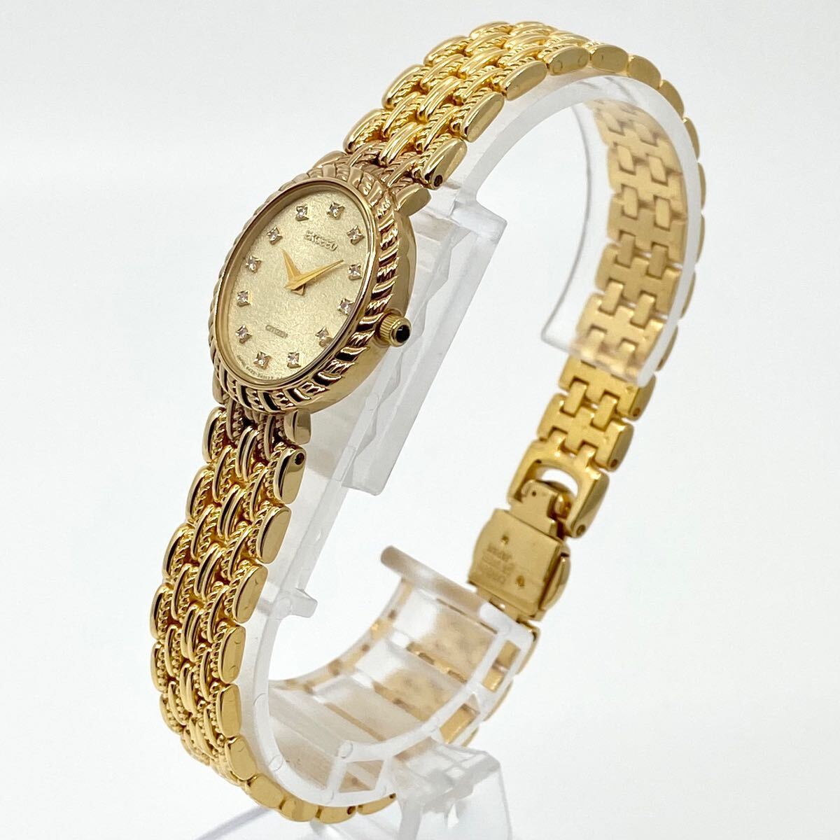 腕時計 レディース CITIZEN EXCEED クォーツ quartz 石付き ゴールド 金 GOLD 4422-E42797 シチズン ...