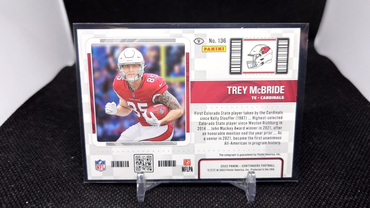2022 Panini Contenders Trey McBride Variation Auto RC NFL Cardinals ...